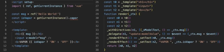 Vue Vapor aims to make Vue rendering work more like SolidJS :: Ken Snyder, JavaScript Junkie