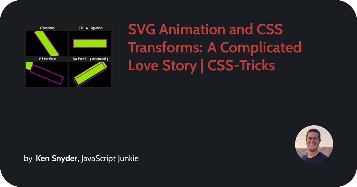 Svg Animation And Css Transforms A Complicated Love Story Css Tricks 4713